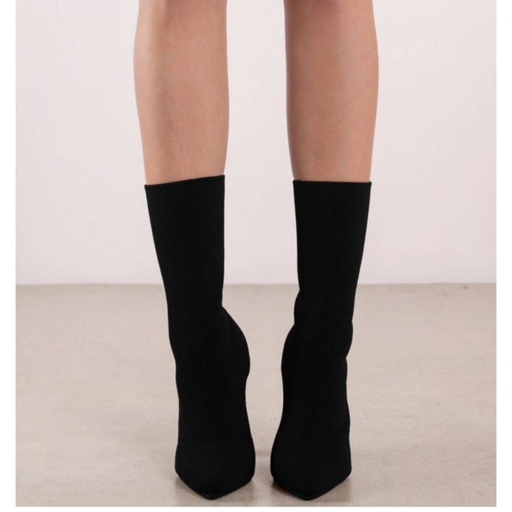 Black Sock Ankle Boots - Gem